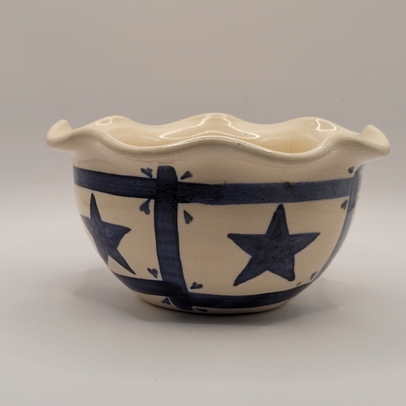 Hand Crafted | Kitchen | Vintage Studio Pottery Stoneware Bowl Stars ...